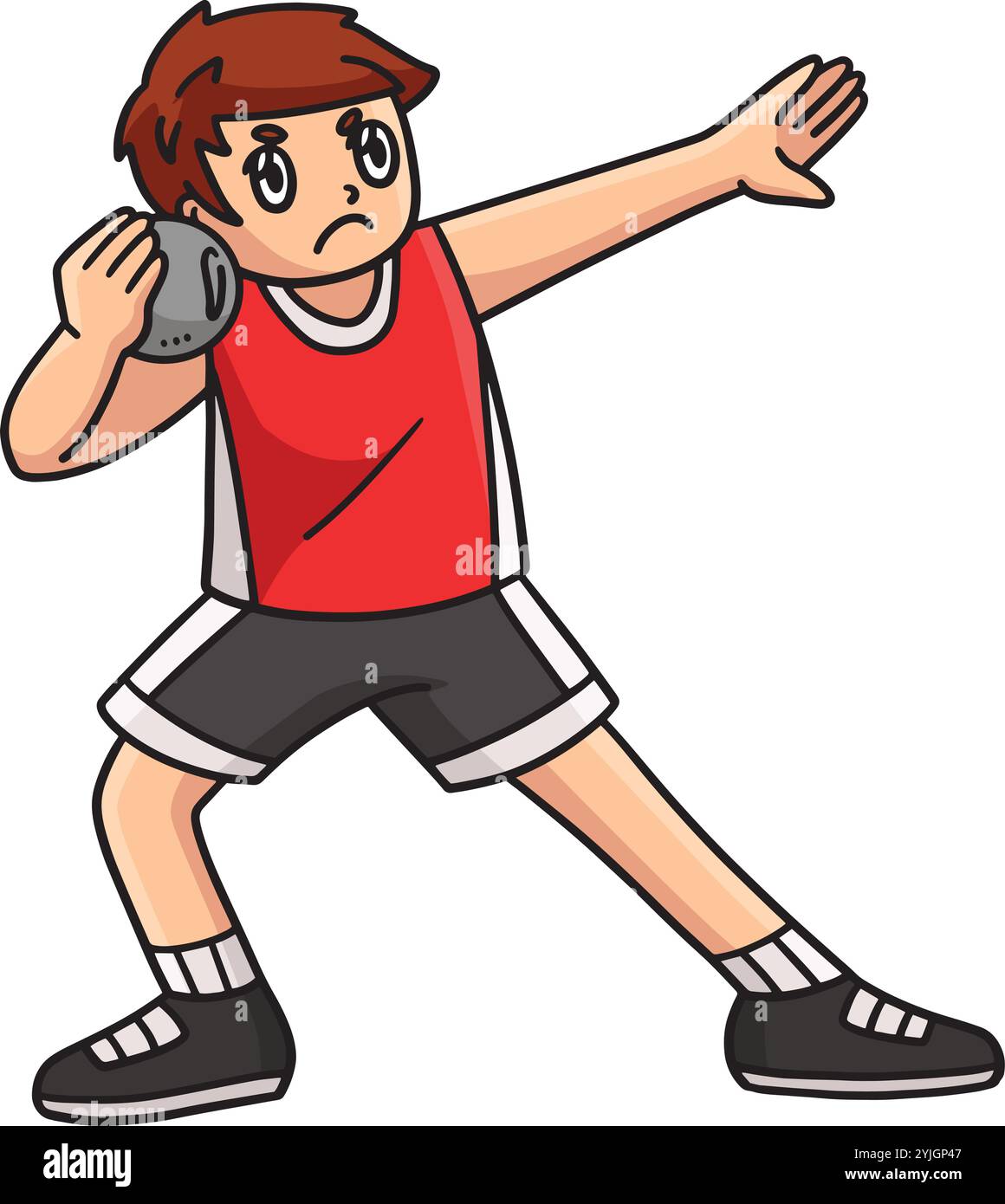 Track and Field Athlete in a Shot Put Clipart Stock Vector Image & Art ...