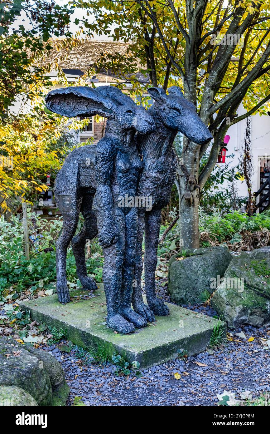 Standing Lady-Hare with Dog by Sophie Ryder (b.1963), 2000, from Old ...