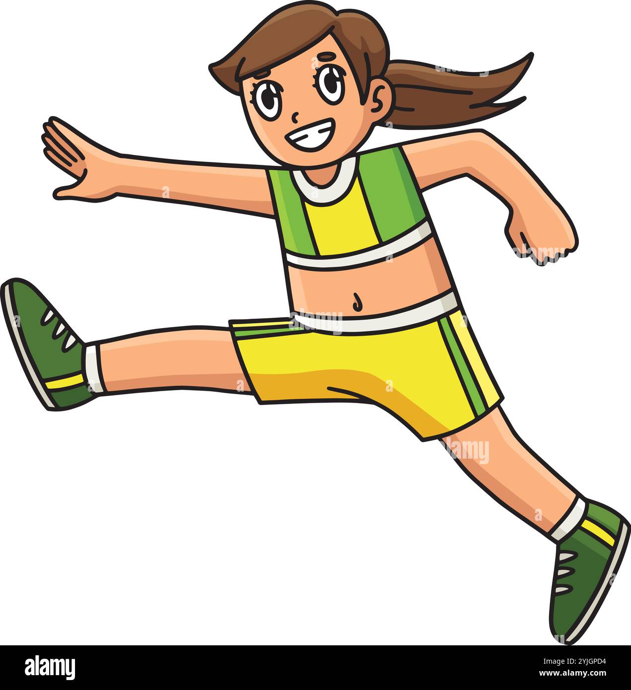 Track and Field Female High Jumping Clipart Stock Vector Image & Art ...