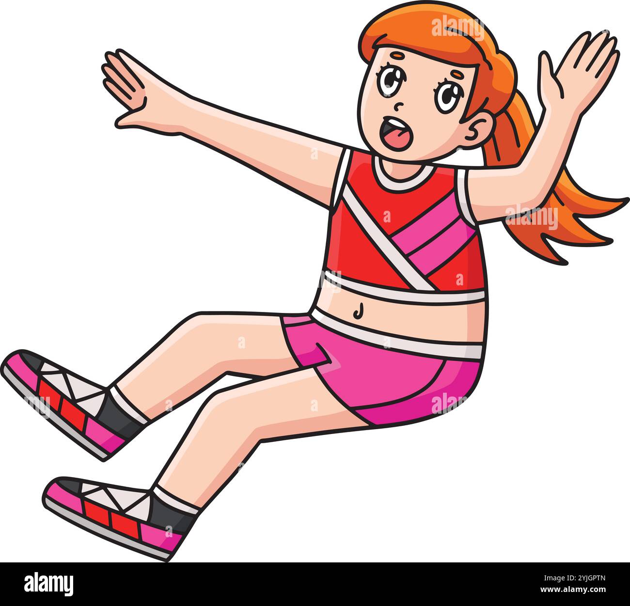 Track and Field Female Athlete Cartoon Clipart Stock Vector Image & Art ...