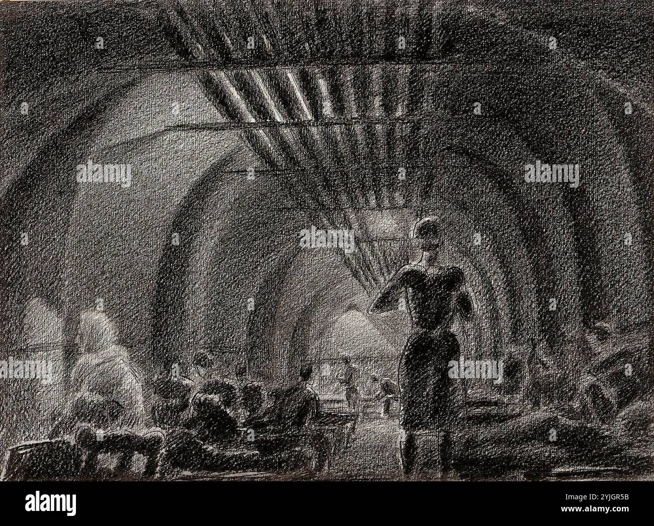 'The Seventh Air Raid Shelter under the Side Naves of the Rooms of ...