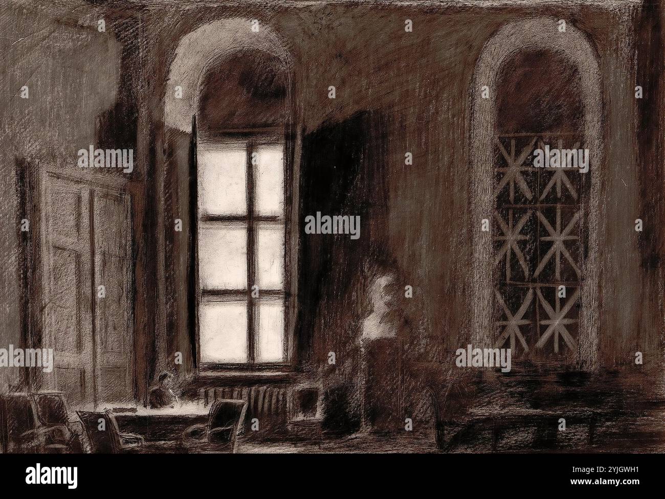 'I.A. Orbeli's Waiting-Room in the Daytime'. USSR, 1941. Dimensions ...