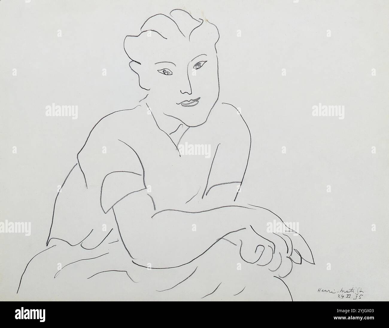 'Sitting Model (Lydia Delectorskaya)'. France, 1935. Dimensions: 24 ...