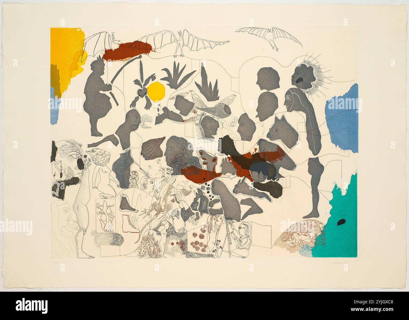 Jorge Castillo / 'Vampire Dance', 1978, Etching, 76 x 56 cm Stock Photo ...