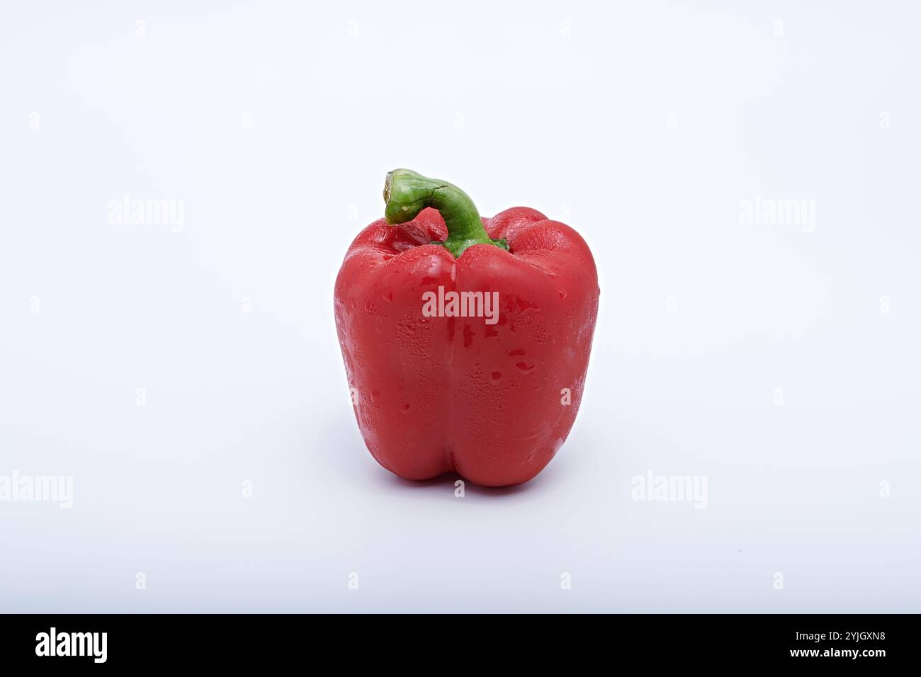 Healthy vegetable bell pepper photographed on white background and base ...