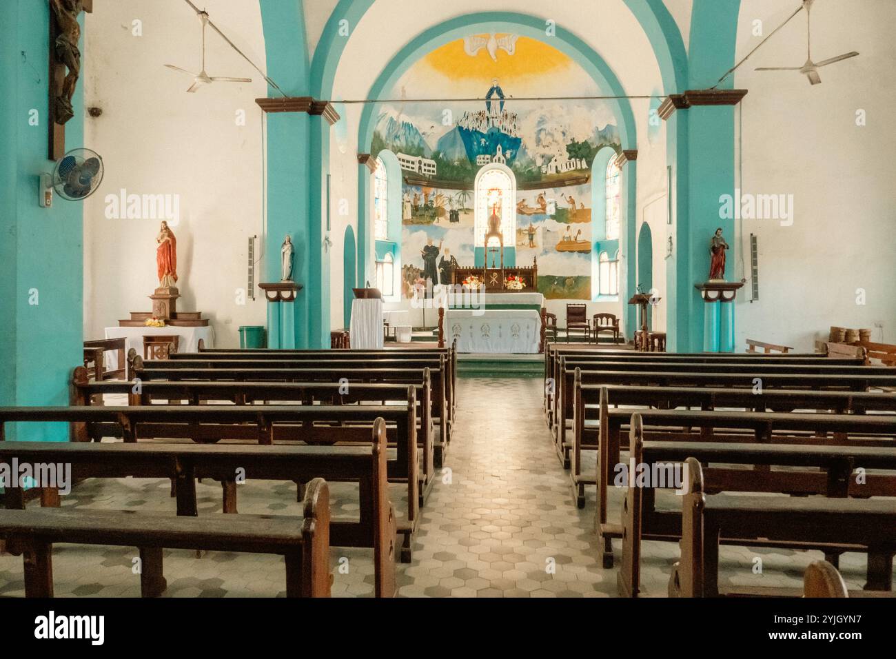 Scenic view of the sitting area of the Holy Ghost Catholic Church in ...