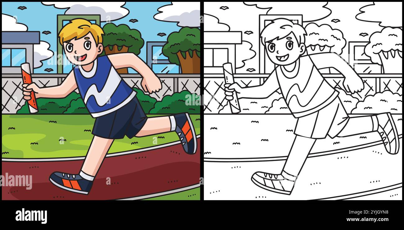 Baton and running Stock Vector Images - Alamy