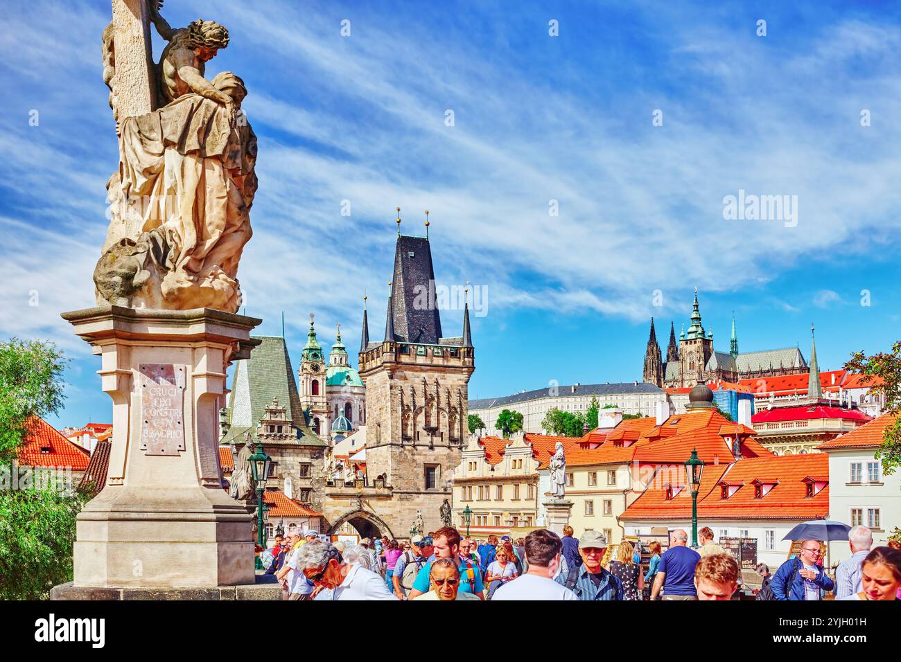 PRAGUE,CZECH REPUBLIC- SEPTEMBER 13, 2015: View of Prague Castle and ...