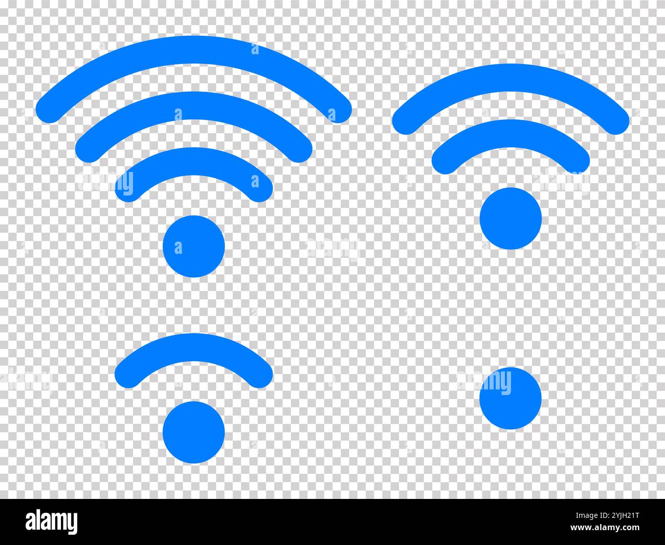 Set of vector Wi-Fi icon for communication, telecommunication. Communication wireless signal ...