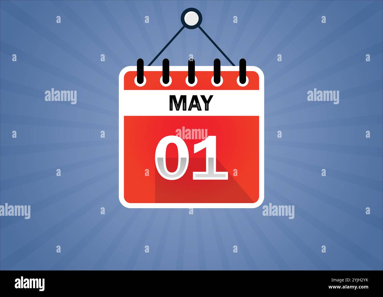 May 01, Calendar hanging sign. 1th days of the month, modern ...
