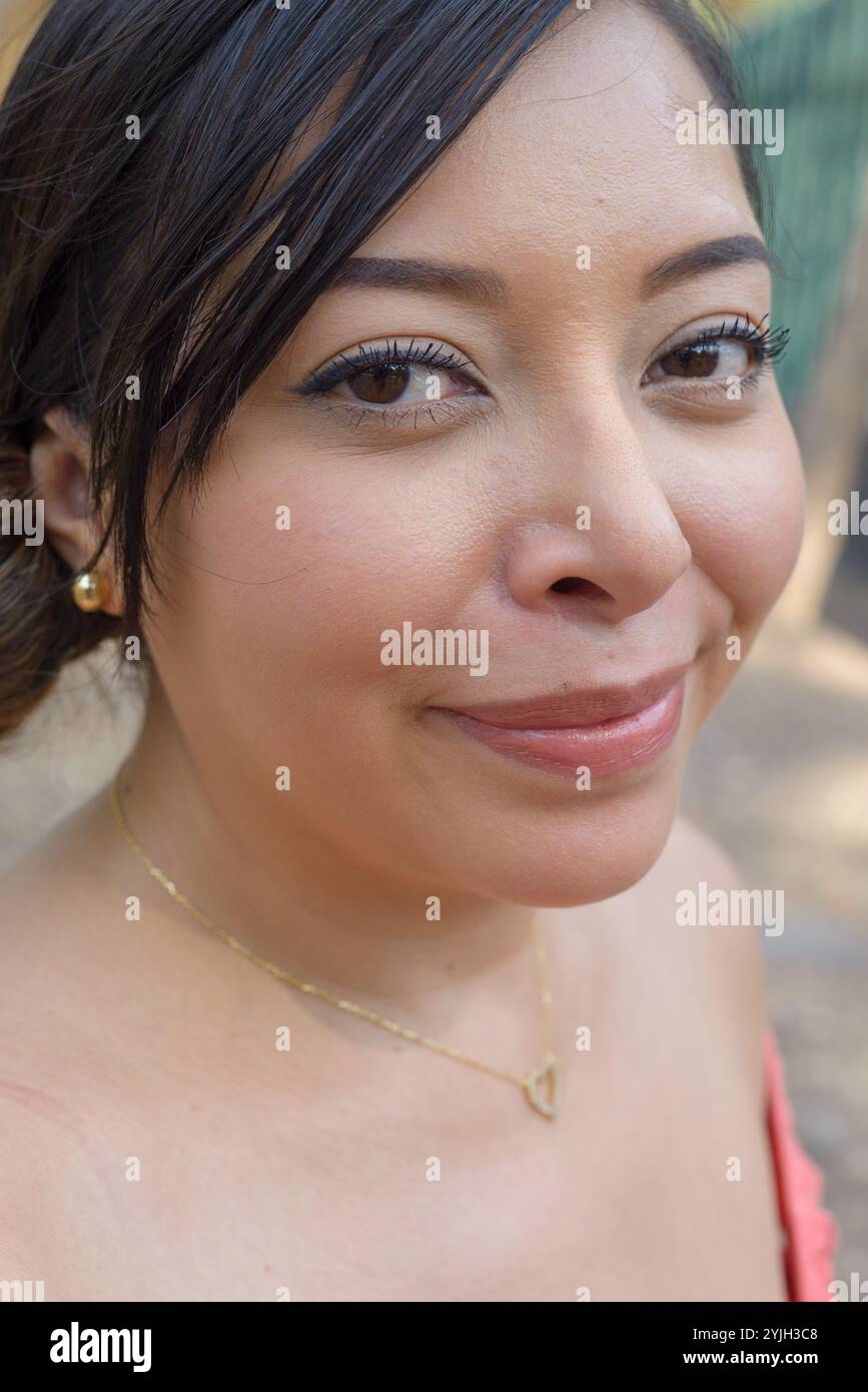 Smiling black woman lips close hi-res stock photography and images - Alamy