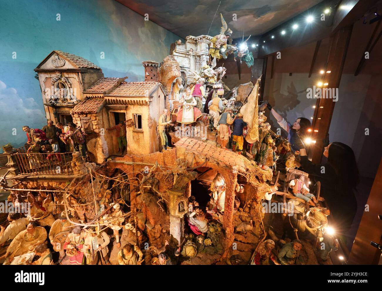 EDITORIAL USE ONLY An 18th-century Neapolitan nativity scene made up of ...