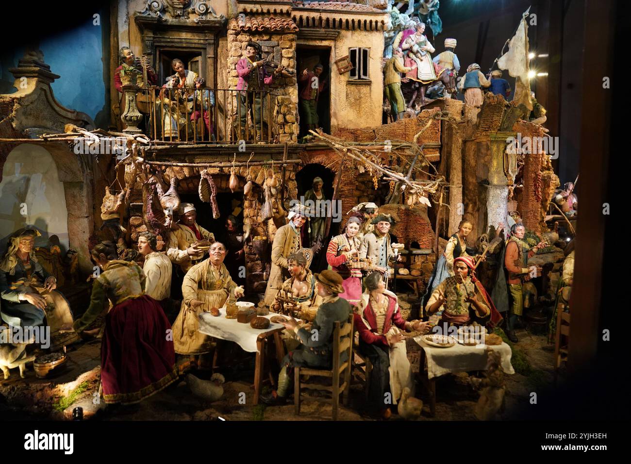 EDITORIAL USE ONLY An 18th-century Neapolitan nativity scene made up of ...