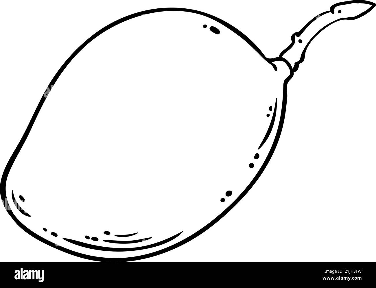 Mango Fruit Isolated Outline Illustration Stock Vector Image & Art - Alamy