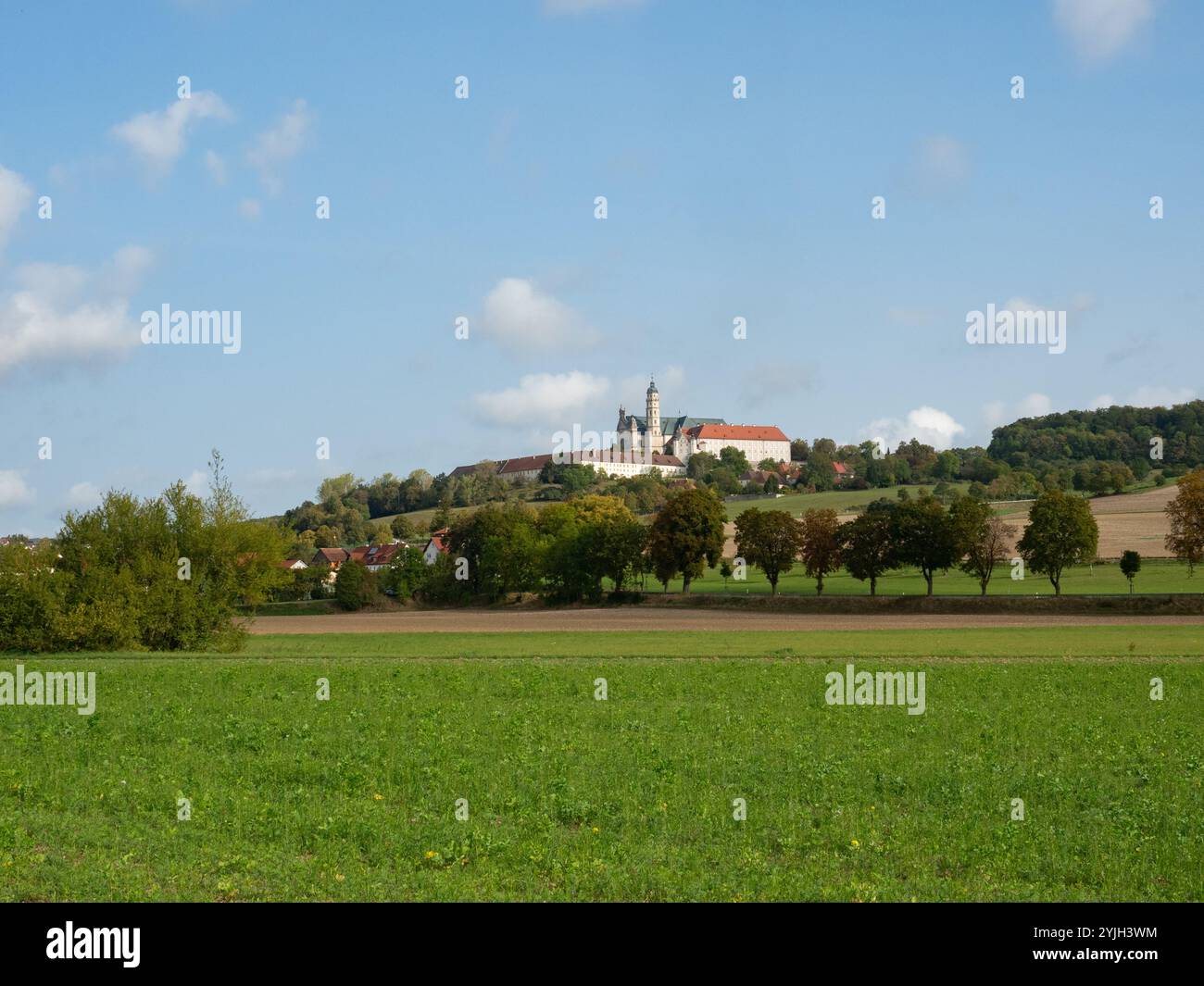 Neresheim, Germany - September 30th 2023: The famous monastery on a ...