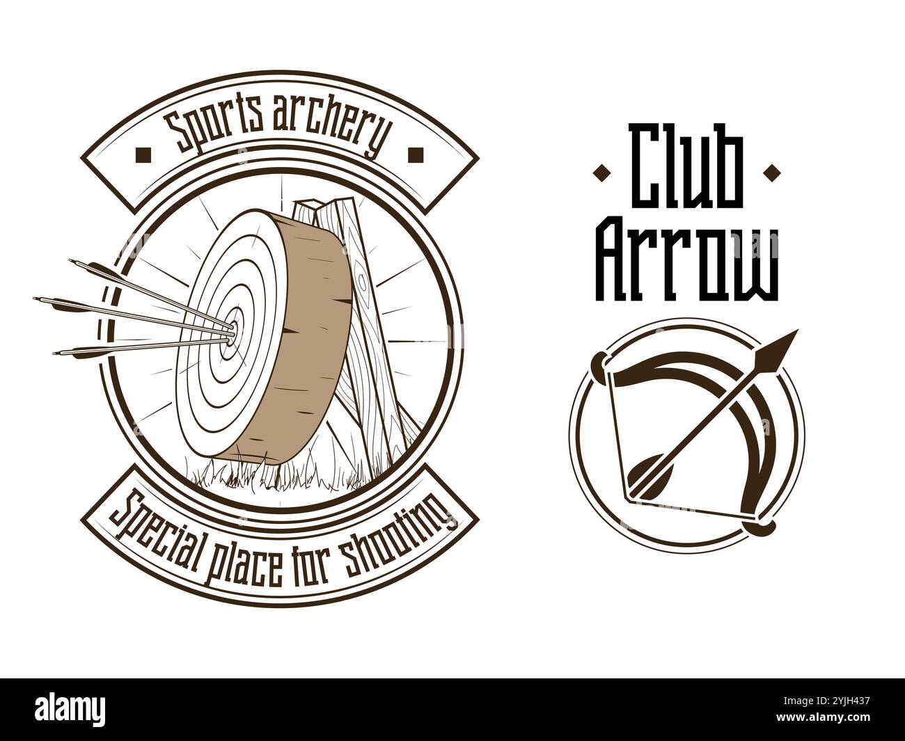 Archery logo hi-res stock photography and images - Alamy