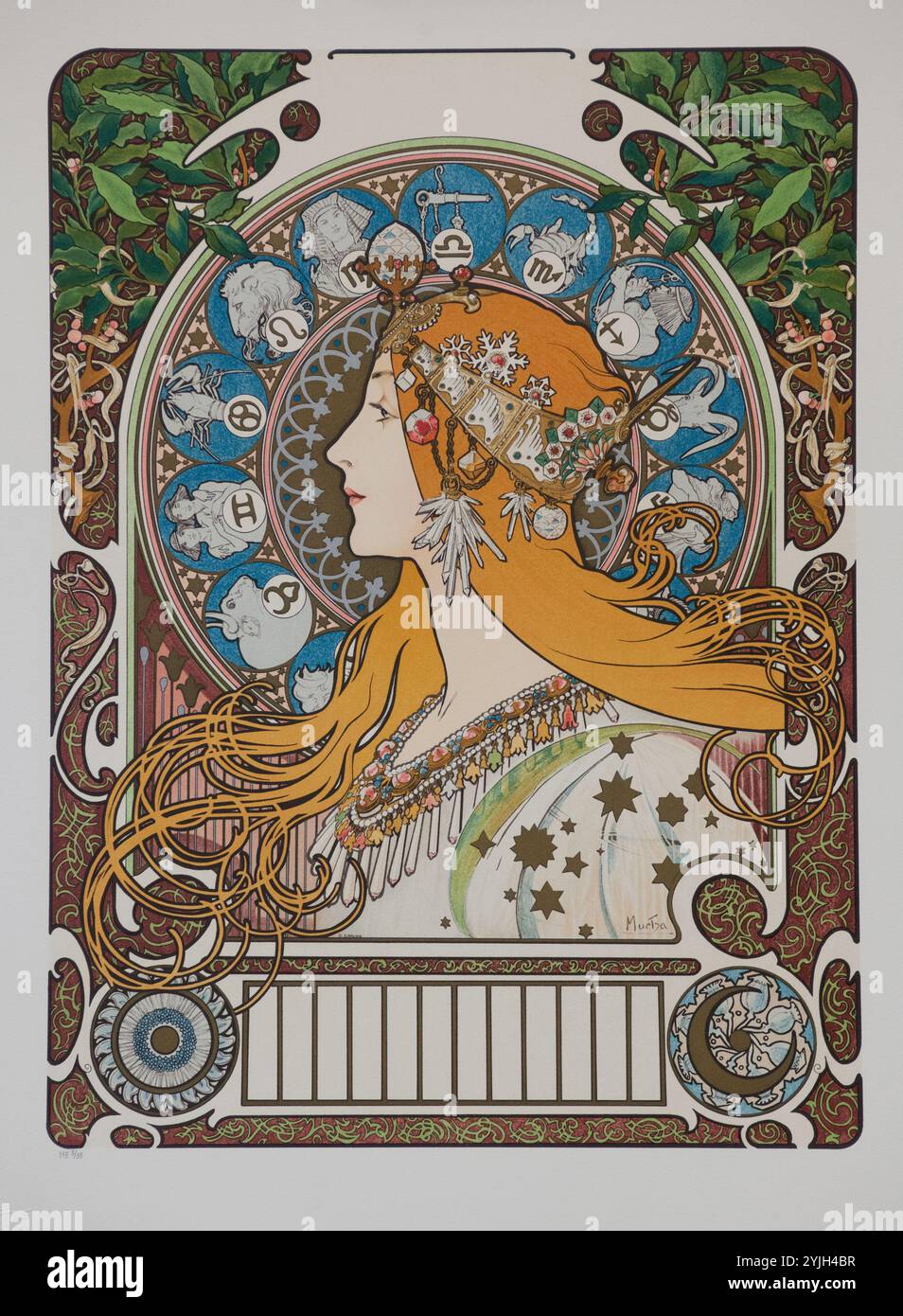 Alphonse mucha zodiac hi-res stock photography and images - Alamy