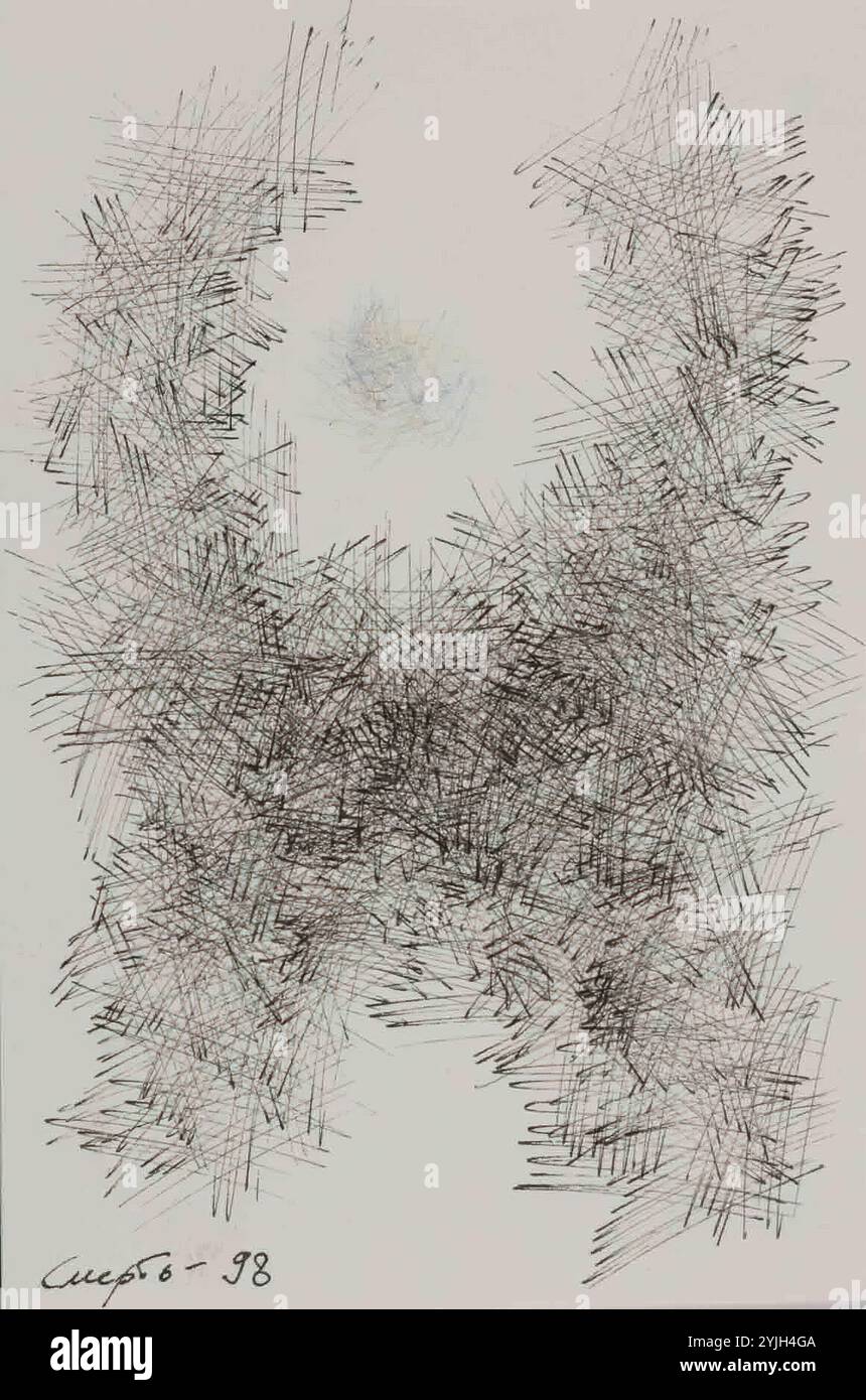 'Series of 9 postcards. Death-98'. Russia, Moscow, 1990s. Dimensions ...