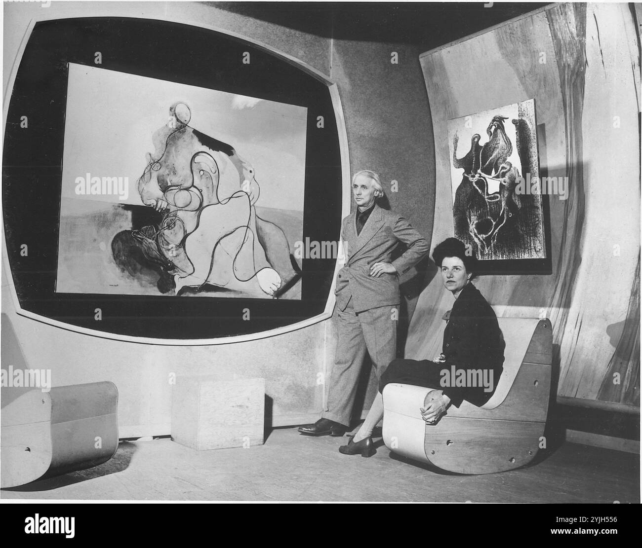 Peggy Guggenheim and Max Ernst in The Art of This Century gallery, New ...