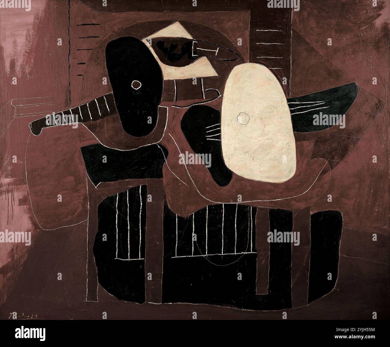 Instruments de musique sur une table. Museum: Fondation Beyeler, Basel ...