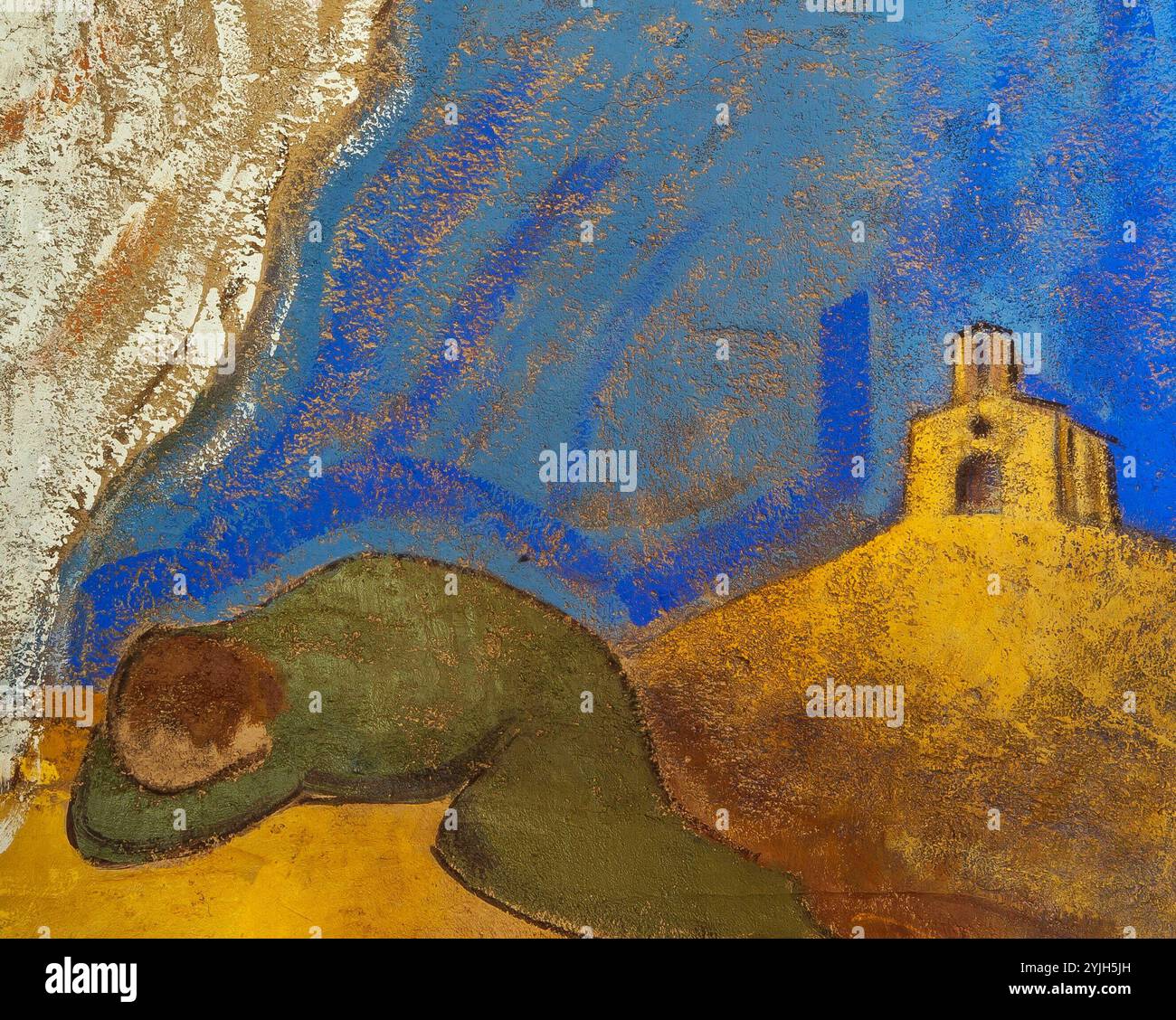 Mural de Manuel Capdevila i Massana, Prats de Cerdanya, siglo XX Stock Photo - Alamy