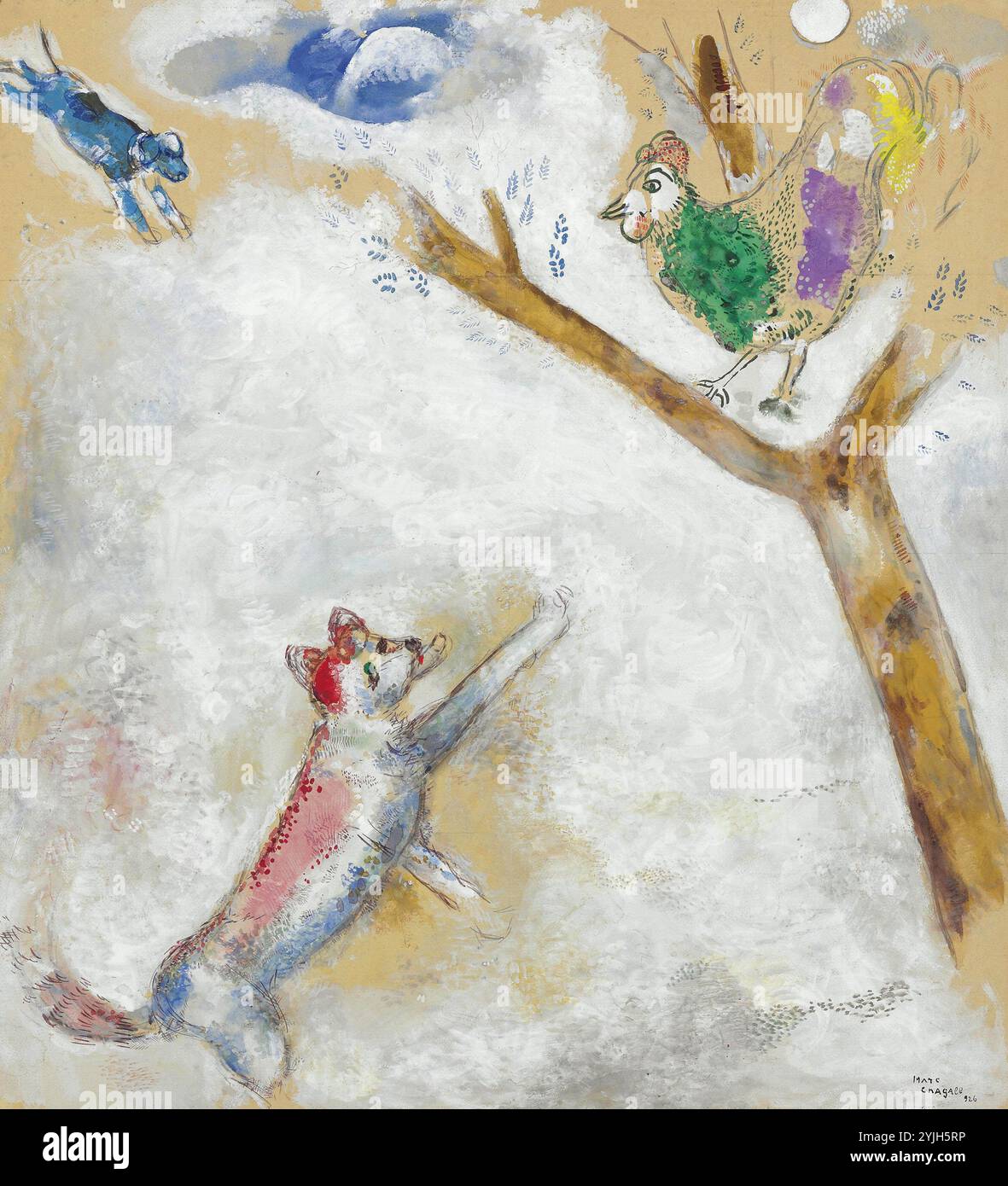 Fables de La Fontaine. Museum: PRIVATE COLLECTION. Author: MARC CHAGALL ...
