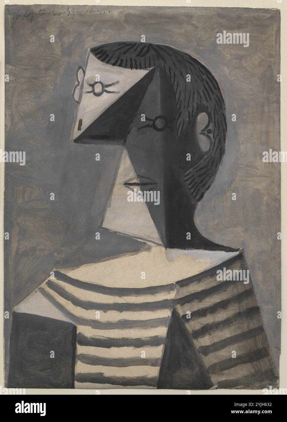 Half-length Portrait of a Man in a Striped Jersey (Buste d'homme en ...