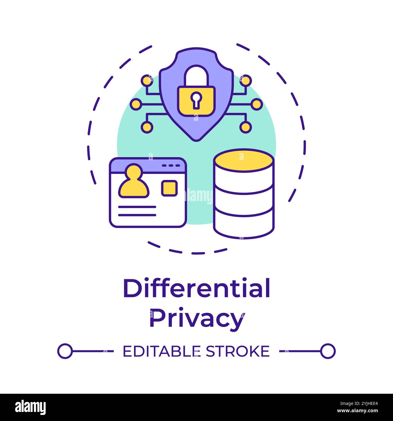 Differential privacy multi color concept icon Stock Vector Image & Art ...