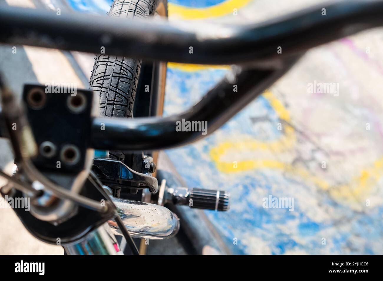 Detail image of Bmx bike background Stock Photo - Alamy