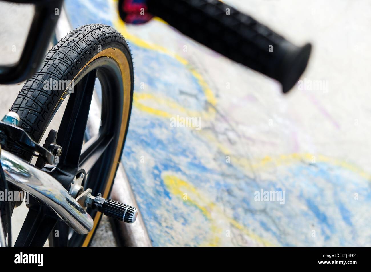 Detail image of Bmx bike background Stock Photo - Alamy