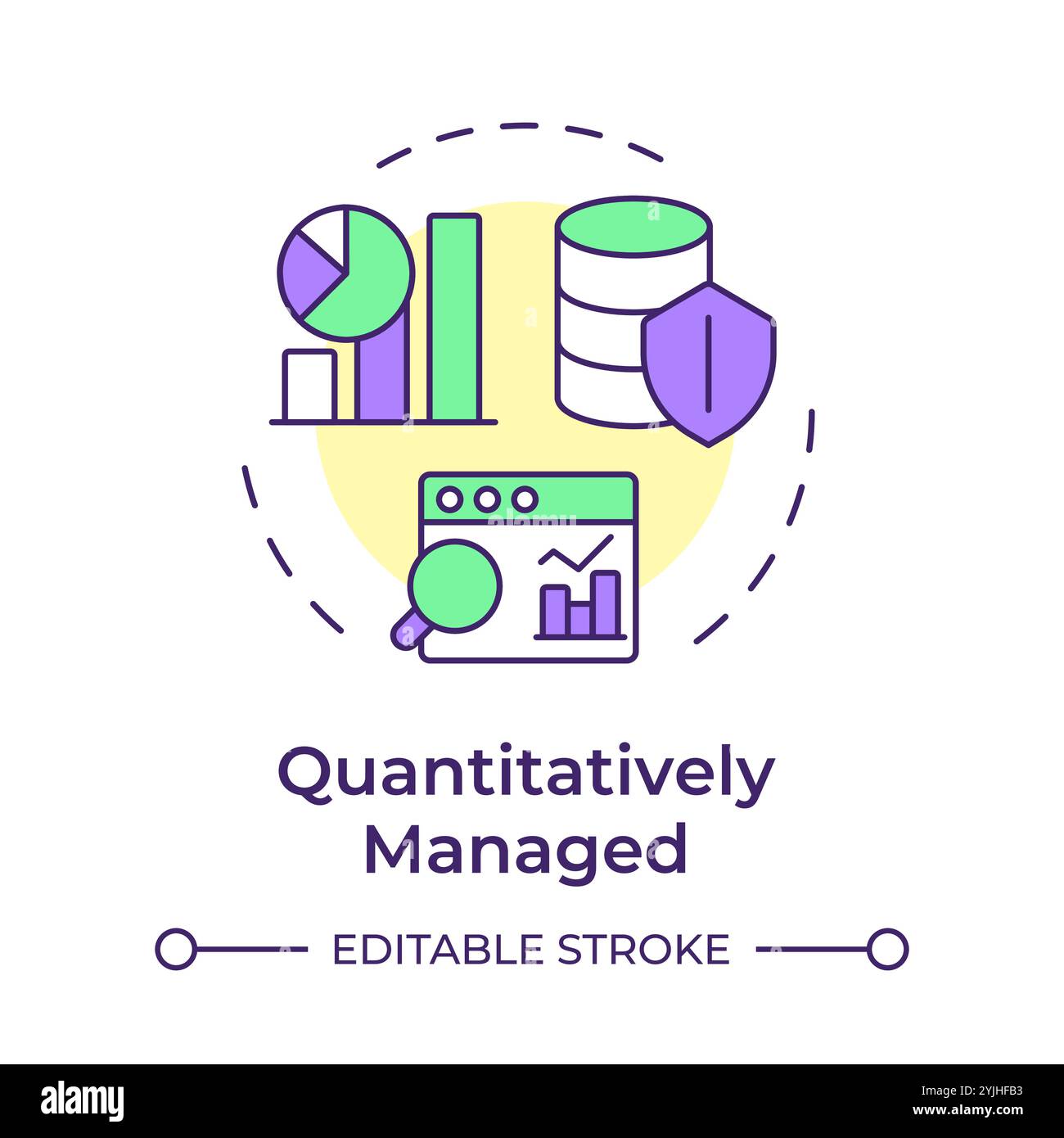 Quantitatively managed stage multi color concept icon Stock Vector Image & Art - Alamy