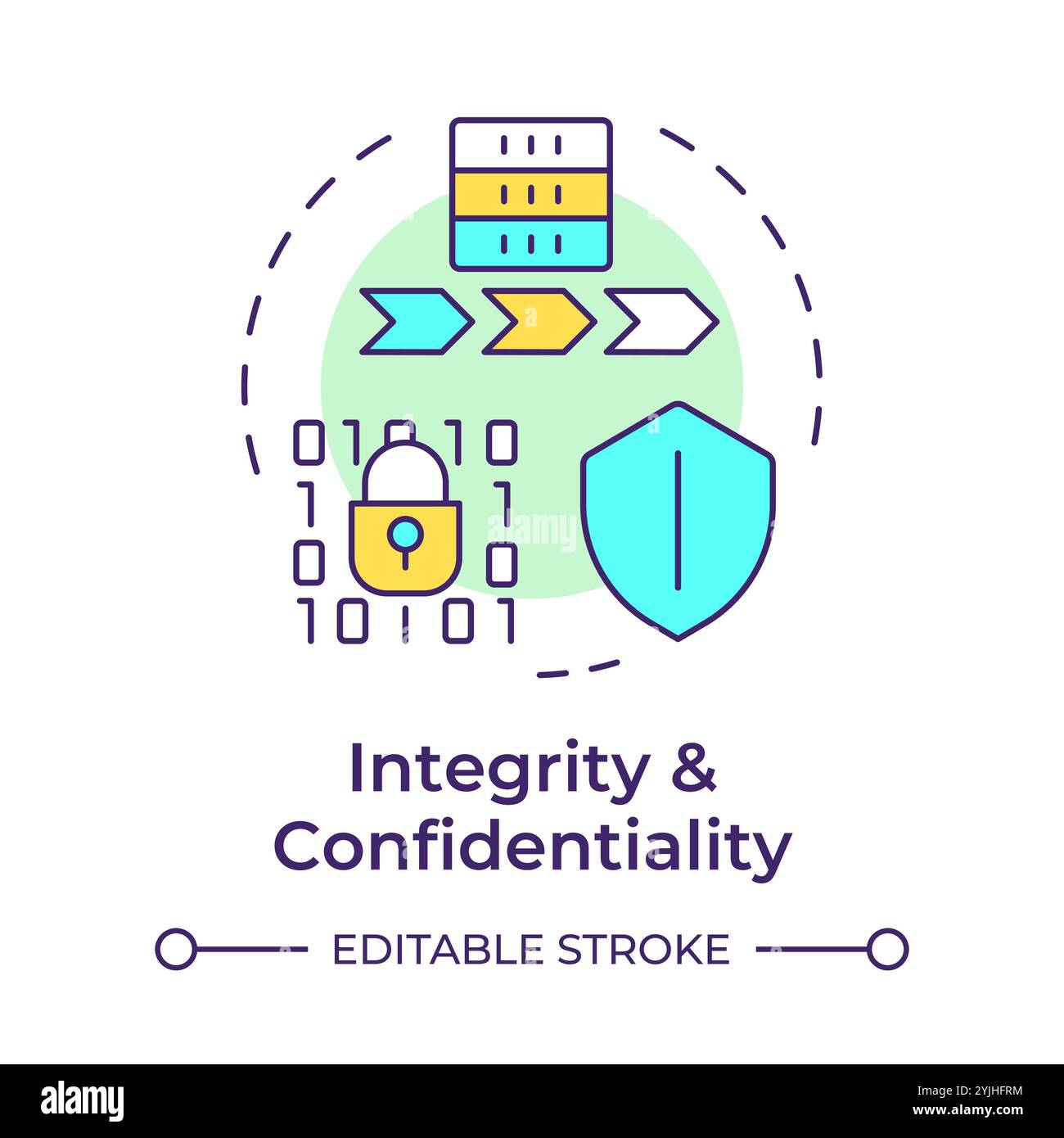 Integrity icon round shape Stock Vector Images - Alamy