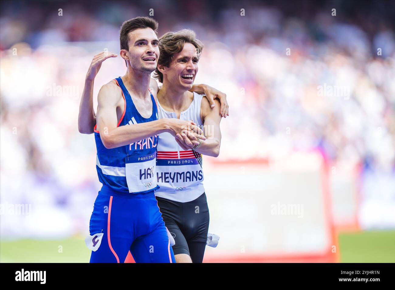 John Heymans and Hugo Hay participating in the 5000 meters at the Paris ...