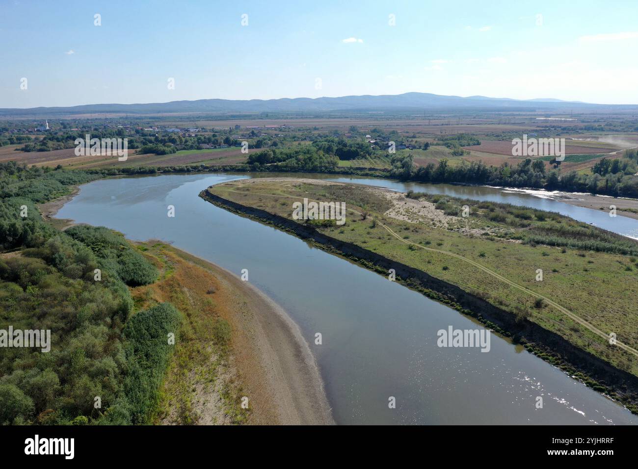 Drone over river flowing forest hi-res stock photography and images - Alamy