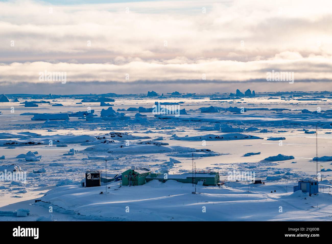 Academik Vernadsky station. Vernadsky research base in Antarctic Stock ...