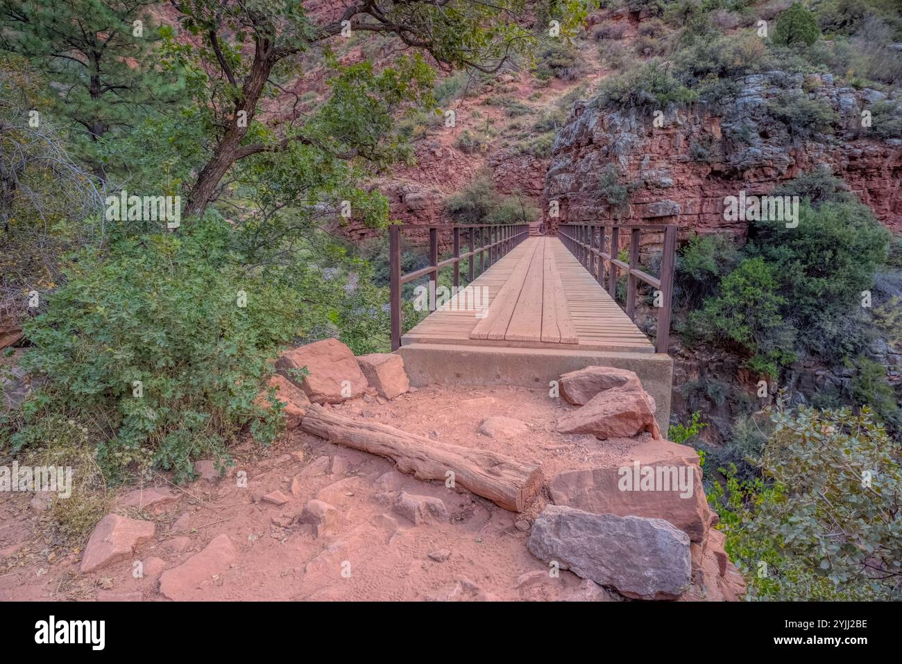 Red Wall Bridge at North Rim AZ Stock Photo - Alamy
