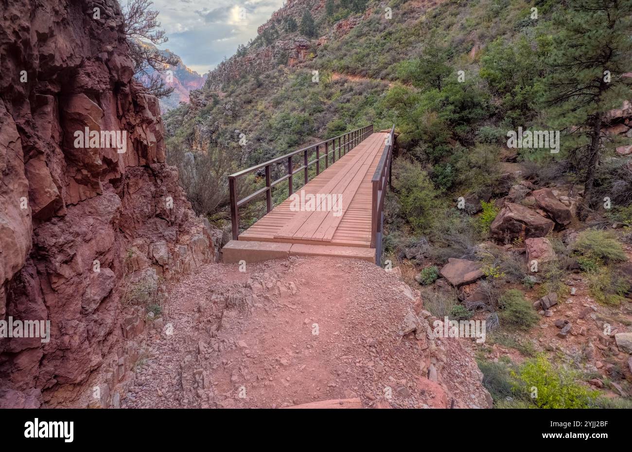Red Wall Bridge at North Rim AZ Stock Photo - Alamy