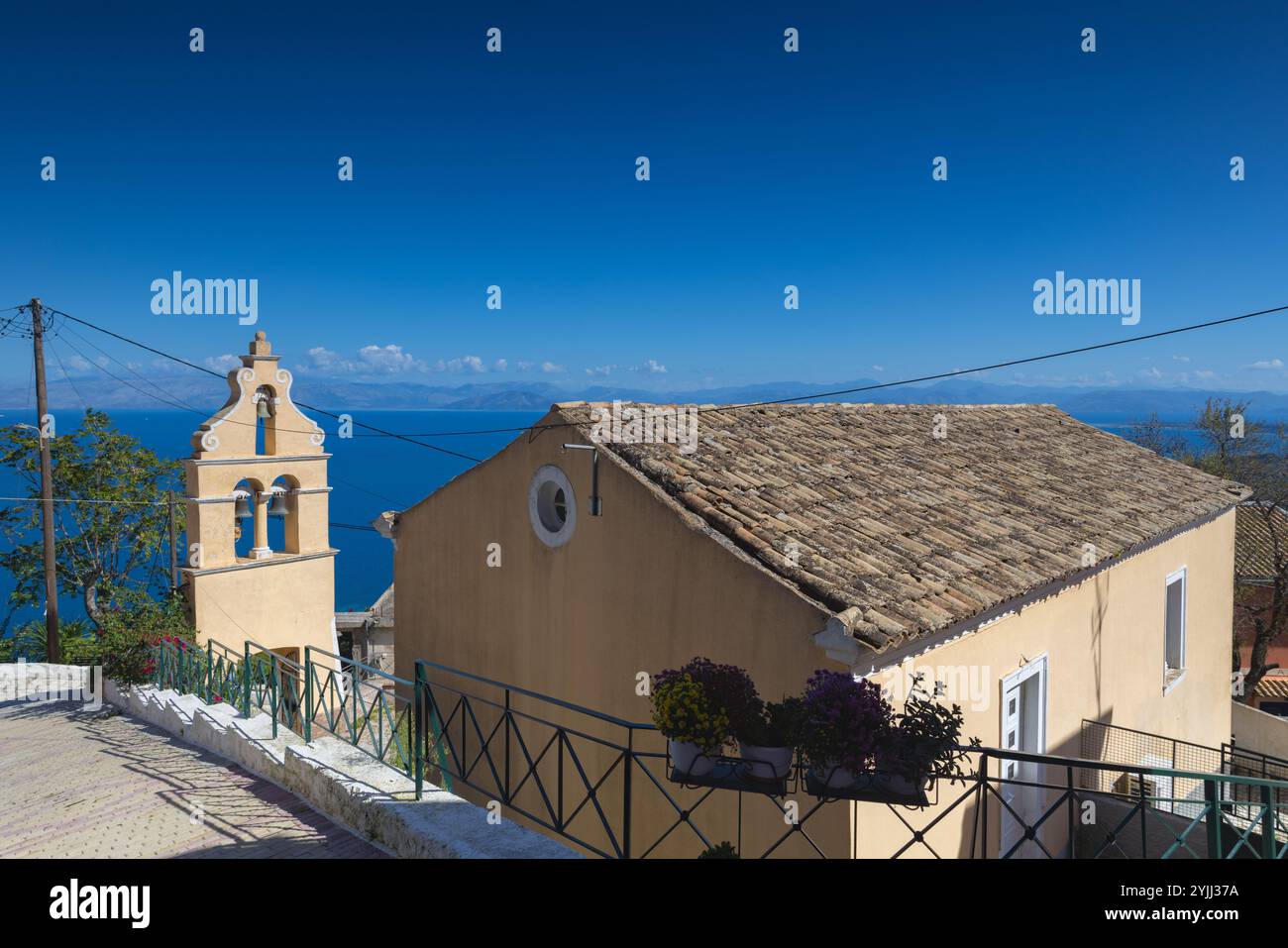 Church in Chlomos, Corfu, Greece Stock Photo - Alamy