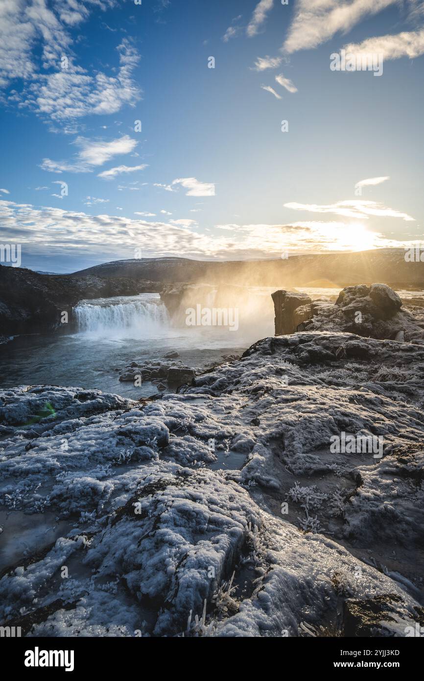 Waterfall destination godafoss cascade hi-res stock photography and ...