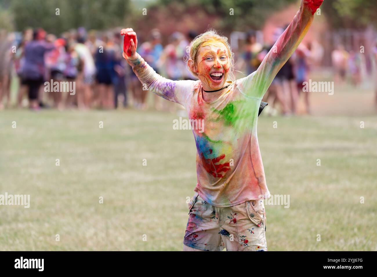 Caucasian joyful girl having fun hi-res stock photography and images ...
