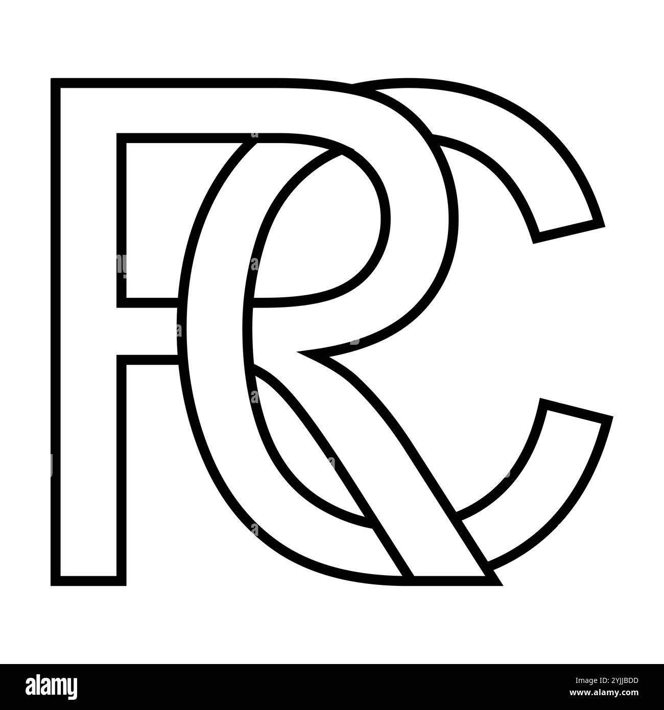 Logo sign rc cr icon double letters logotype r c Stock Vector Image ...