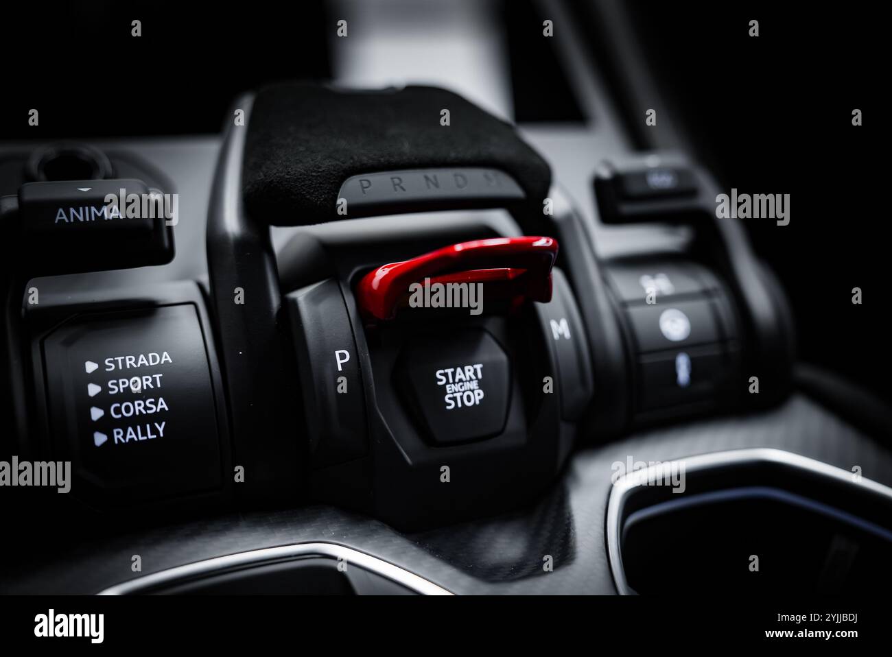 Interior of Lamborghini Urus Performante Highlighting Central Console ...