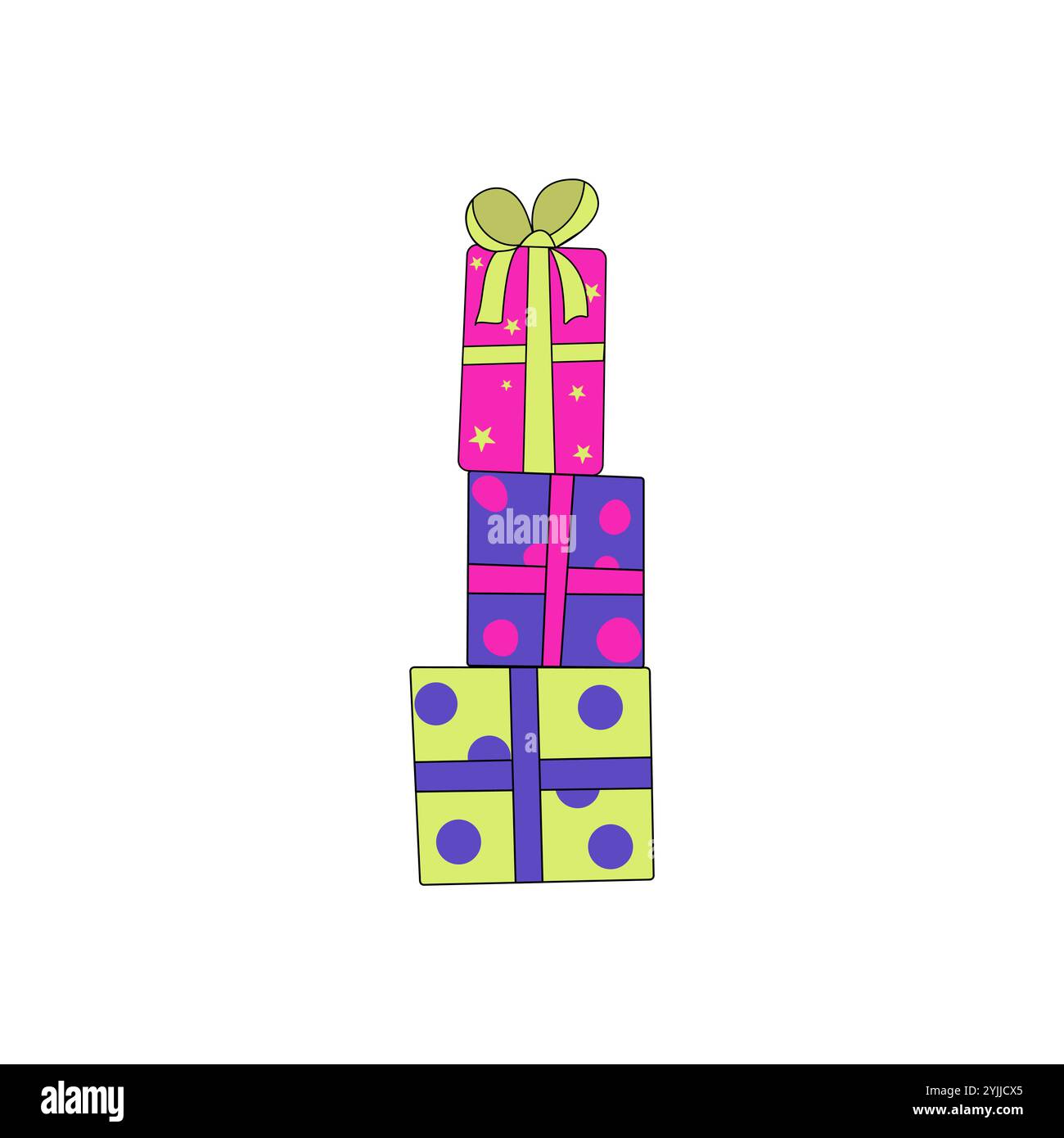 Christmas composition in box Stock Vector Images - Alamy