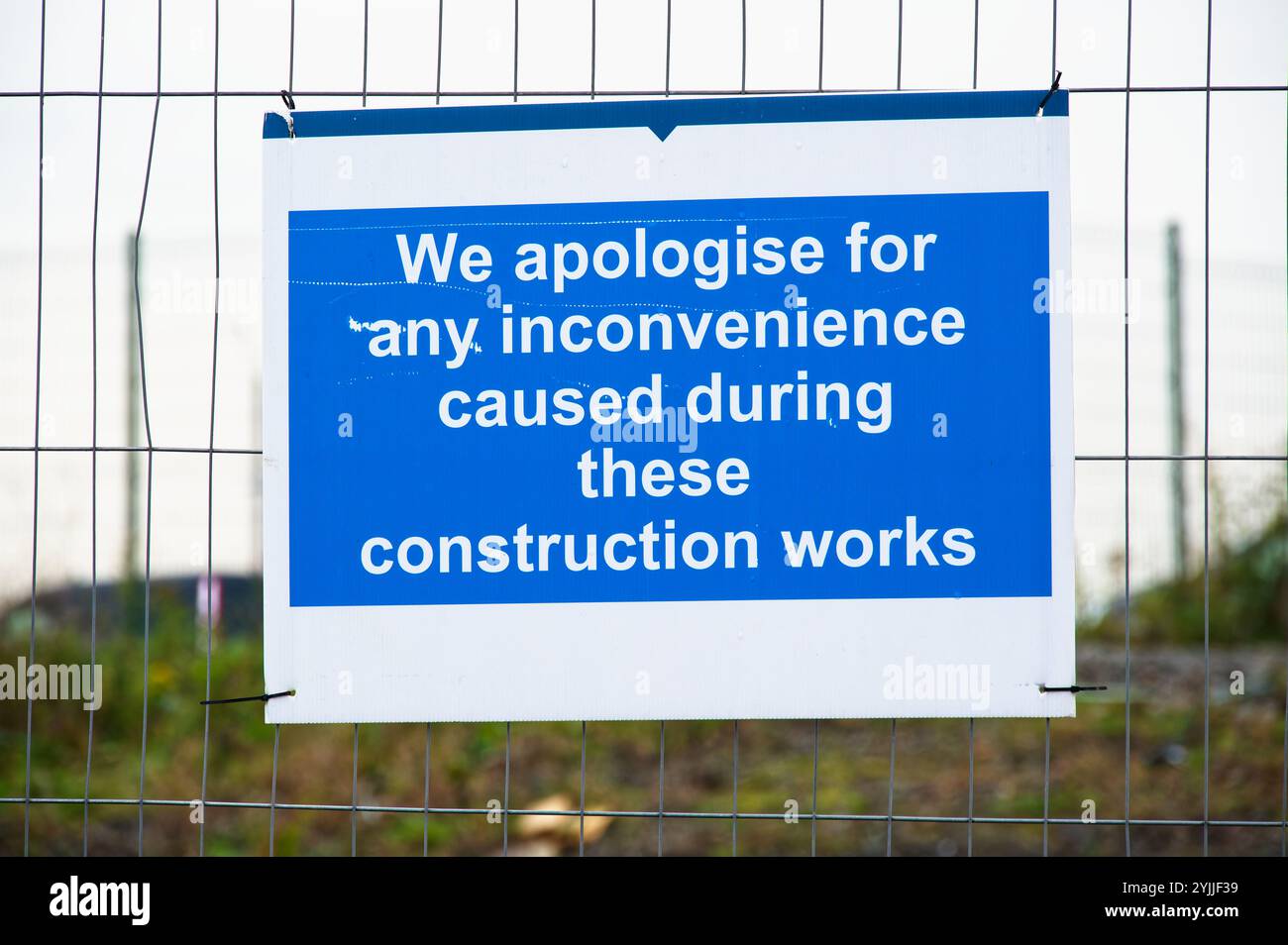 We apologise for any inconvenience sign hi-res stock photography and ...