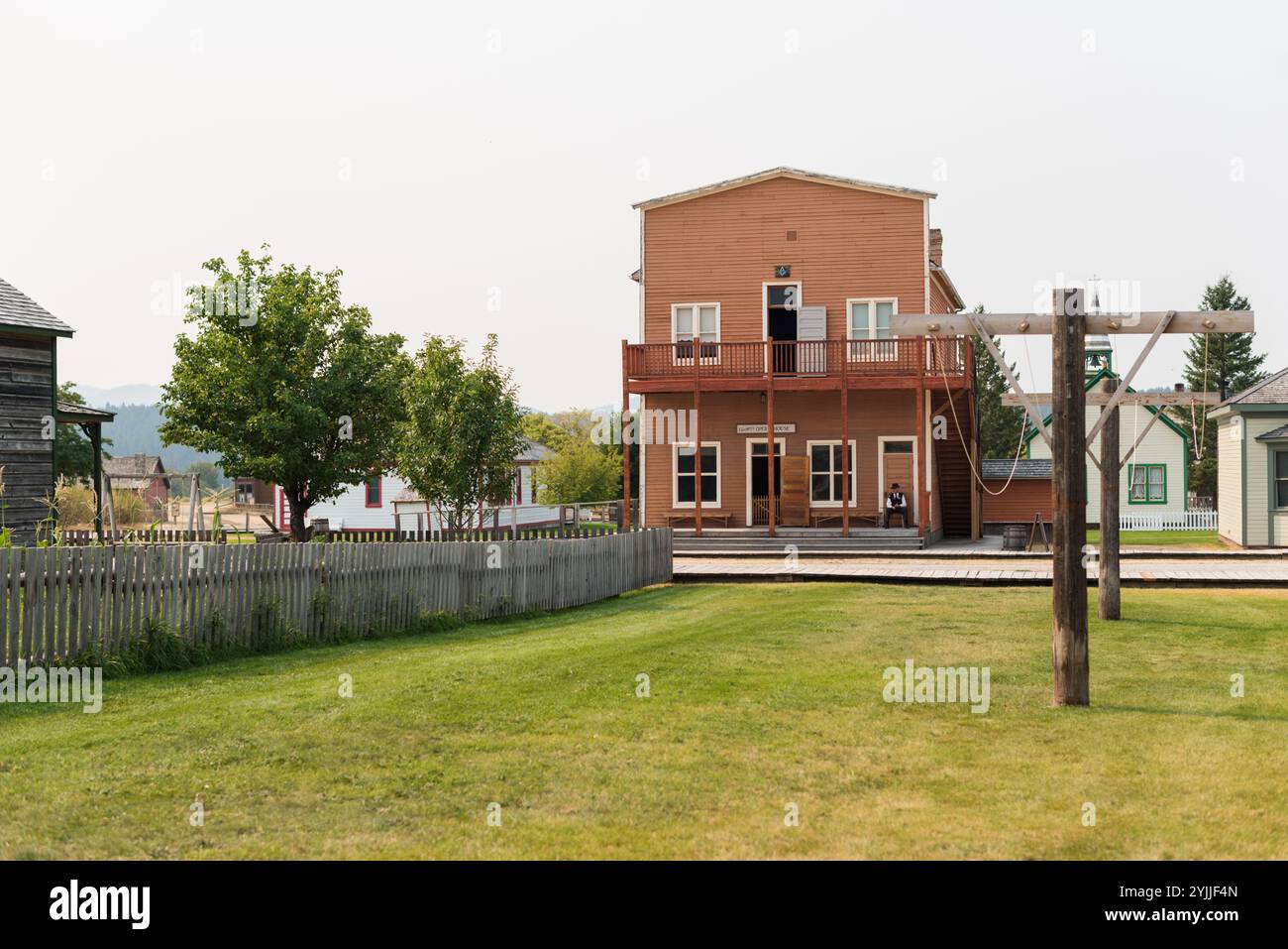 Street view of Fort Steele Heritage Town in British Columbia Stock ...