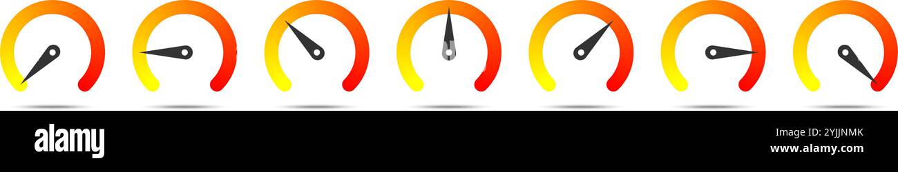 speedometer gauge meter icons. Vector illustration Stock Vector Image ...