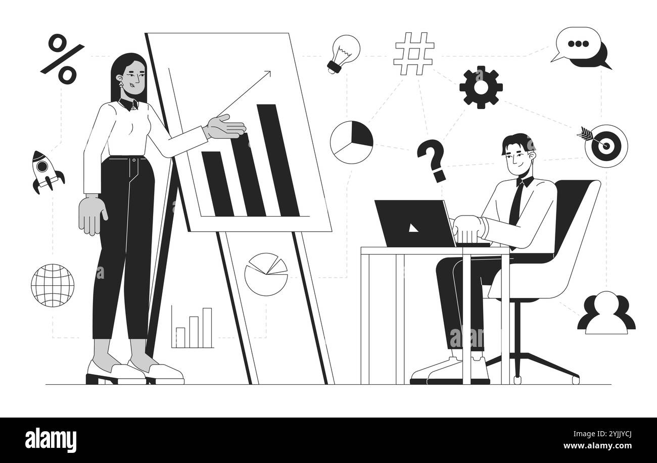 Business data analytics concept 2d Cut Out Stock Images & Pictures - Alamy