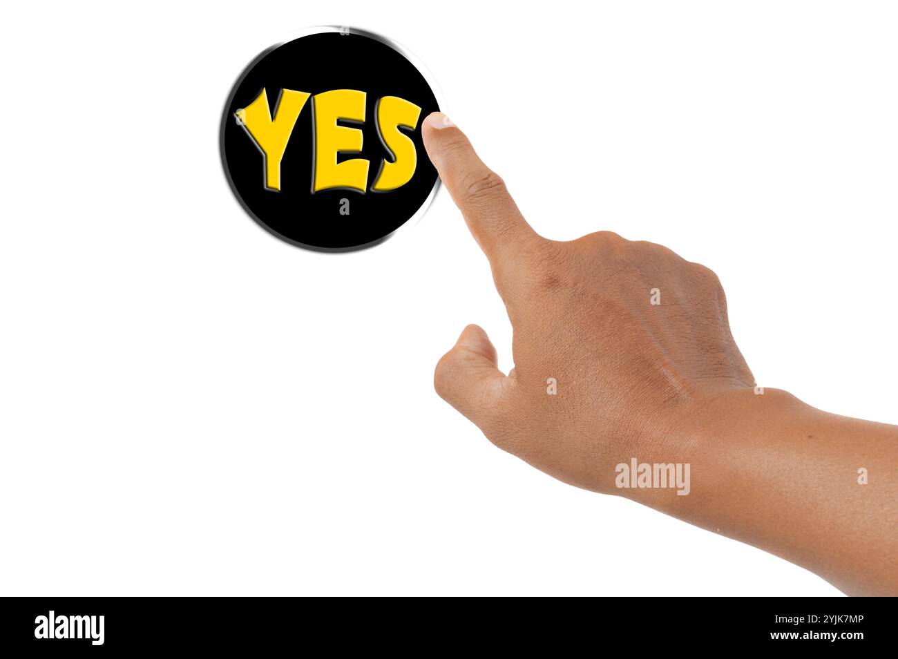 Human arm pressing digital button hi-res stock photography and images ...