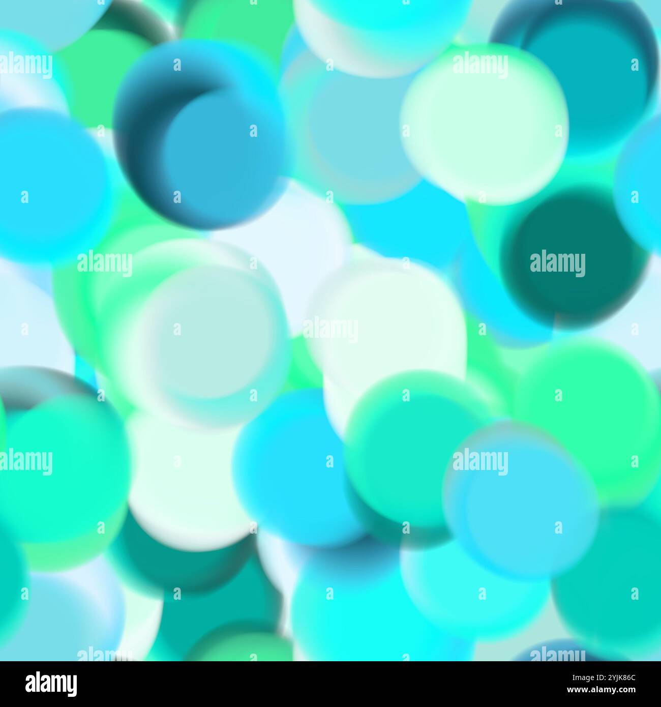 Vibrant circles pattern in fresh blues and greens creates lively ...