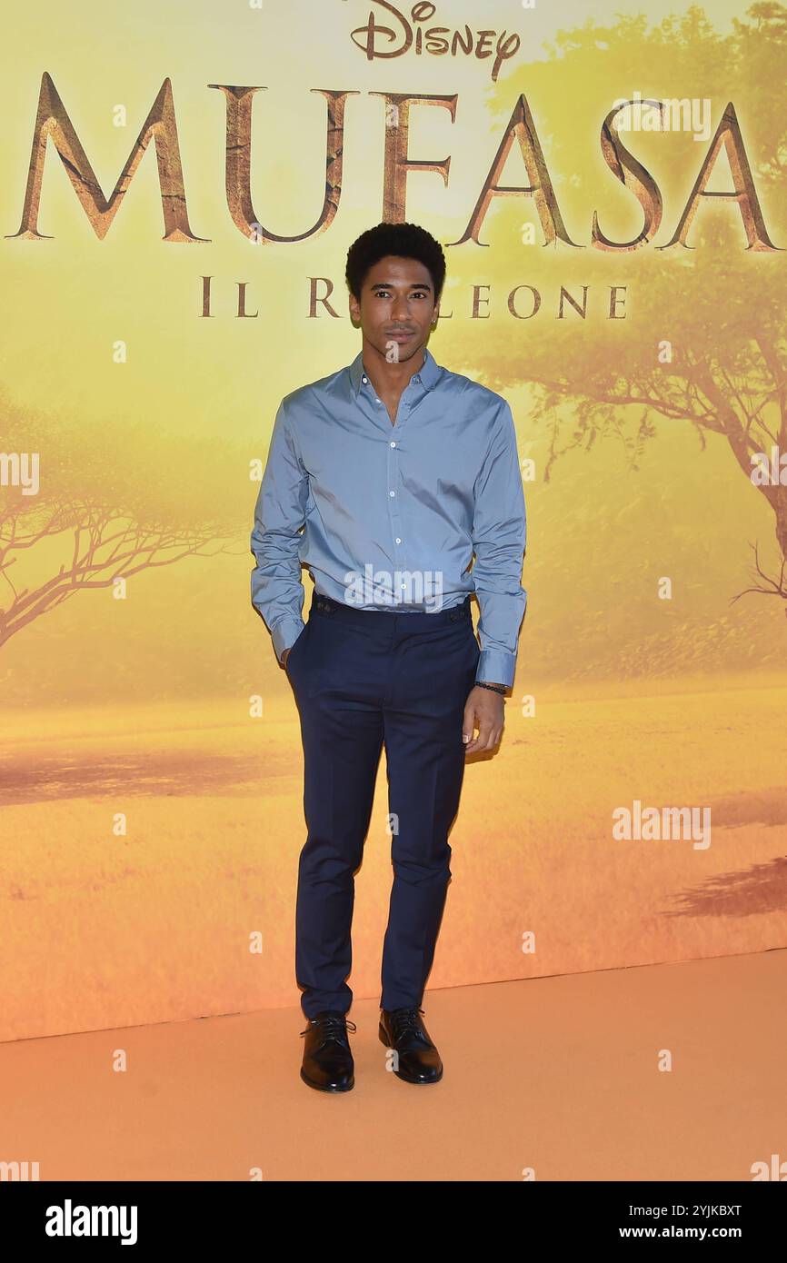 Photocall Movie Mufasa the lion king Alberto Boubakar Malanchino during ...